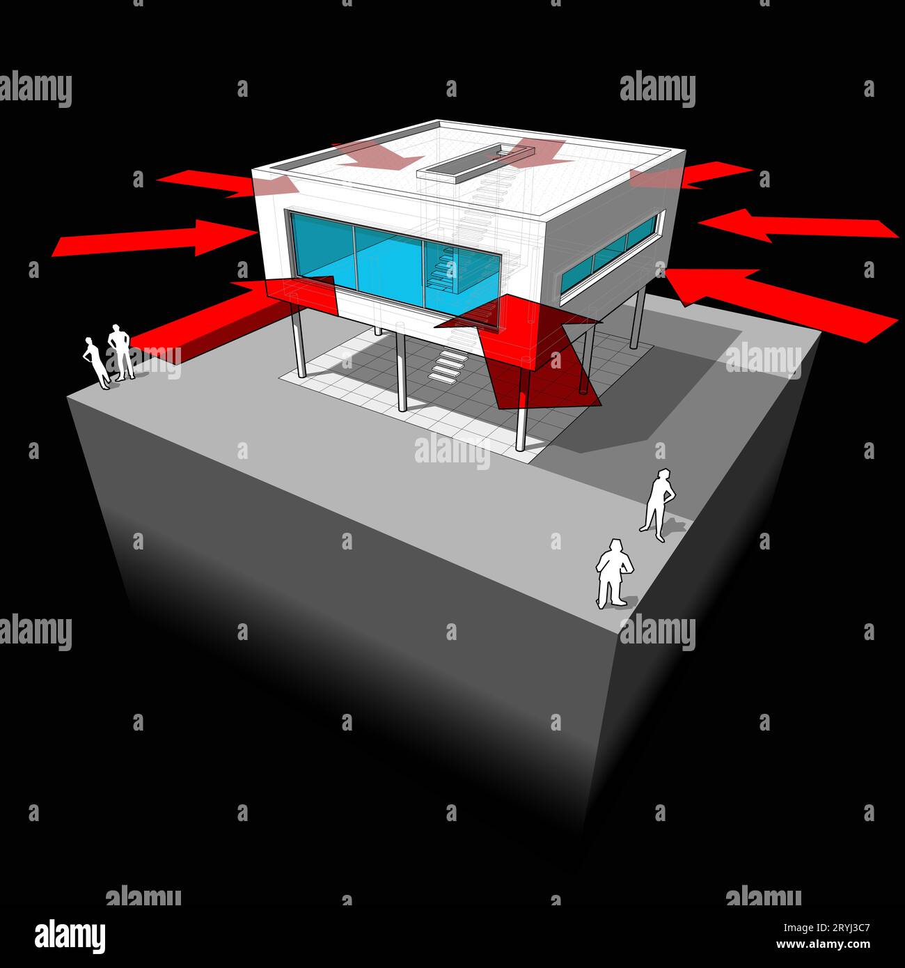 Heat or energy intake diagram Stock Photo - Alamy