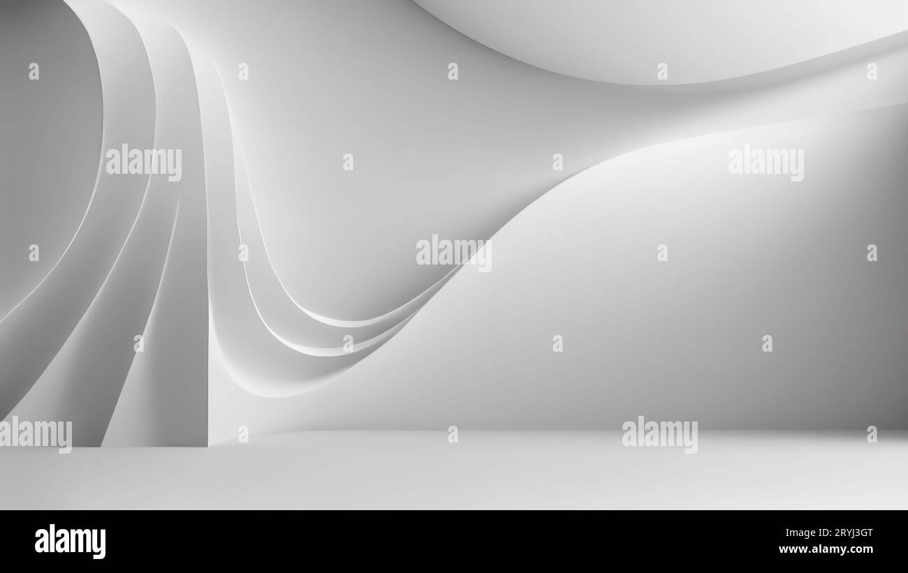 3D Abstract White Background Stock Photo - Alamy