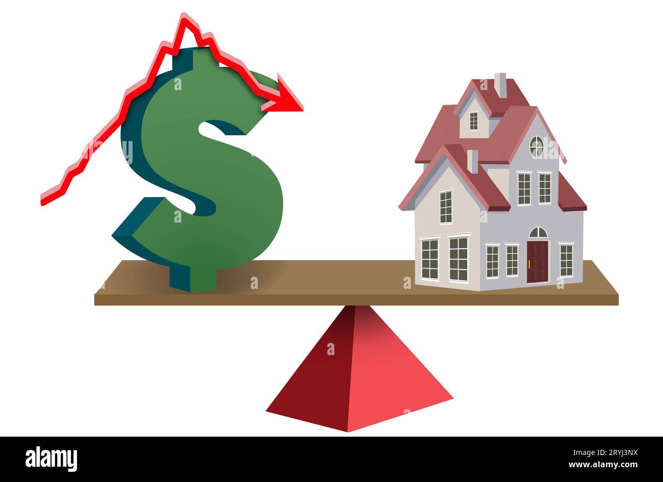 On a teeter totter Cut Out Stock Images & Pictures - Alamy