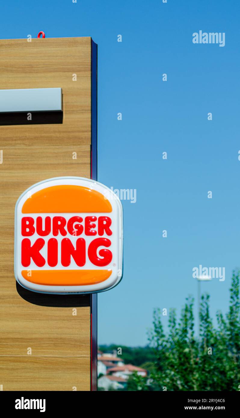 Ourense, Spain 09 30 2023: Exterior of a building of the Burger King ...