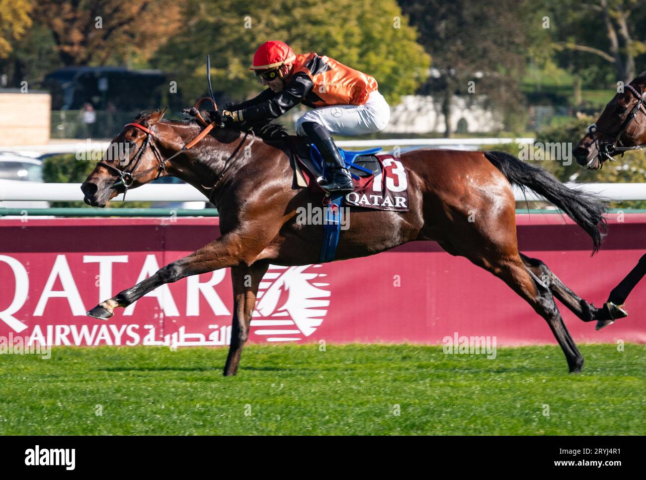 Paris, France. Paris, France, 1st October 2023; Ace Impact and jockey ...