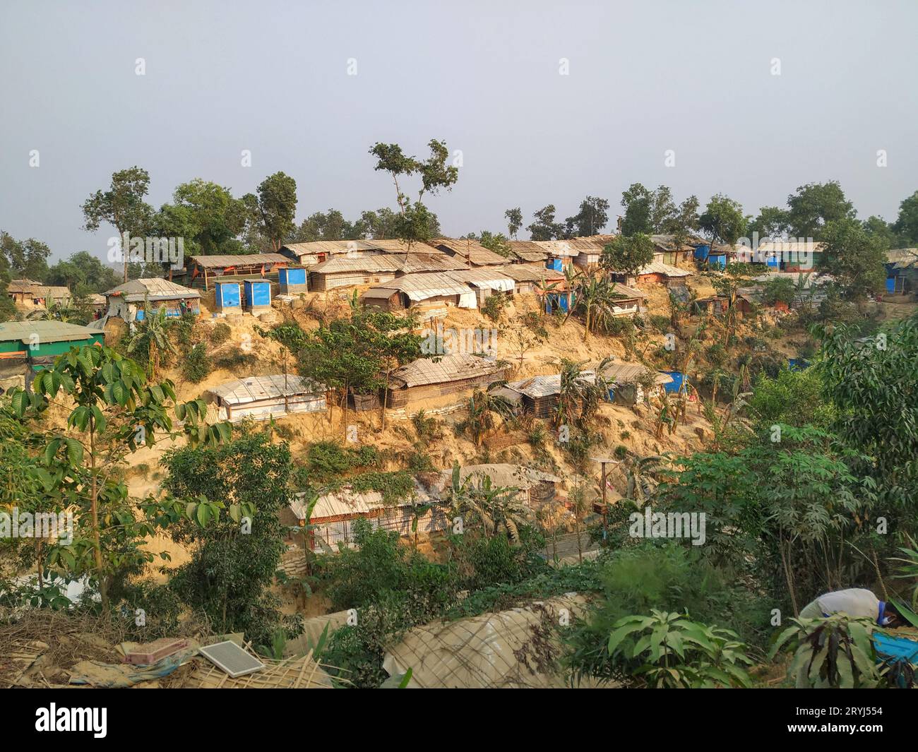 rohingya refugee camp aerial view Stock Photo - Alamy