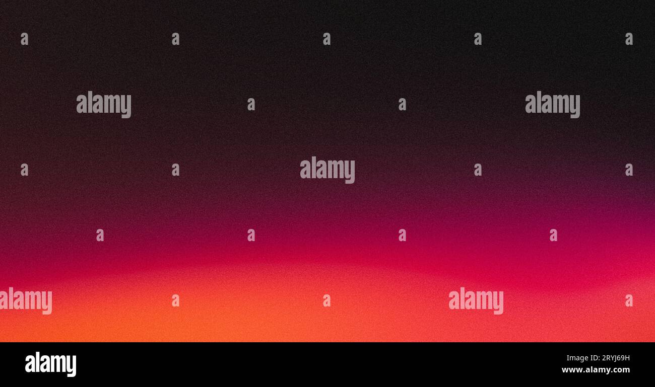Dark red orange grainy gradient on black background, wide banner size ...