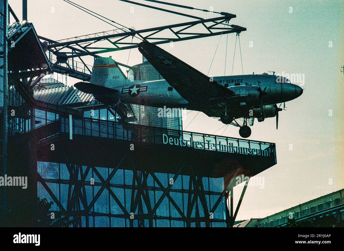 A Douglas C47 Airtrain Military C3 Airplane from the 1940's, mounted on ...