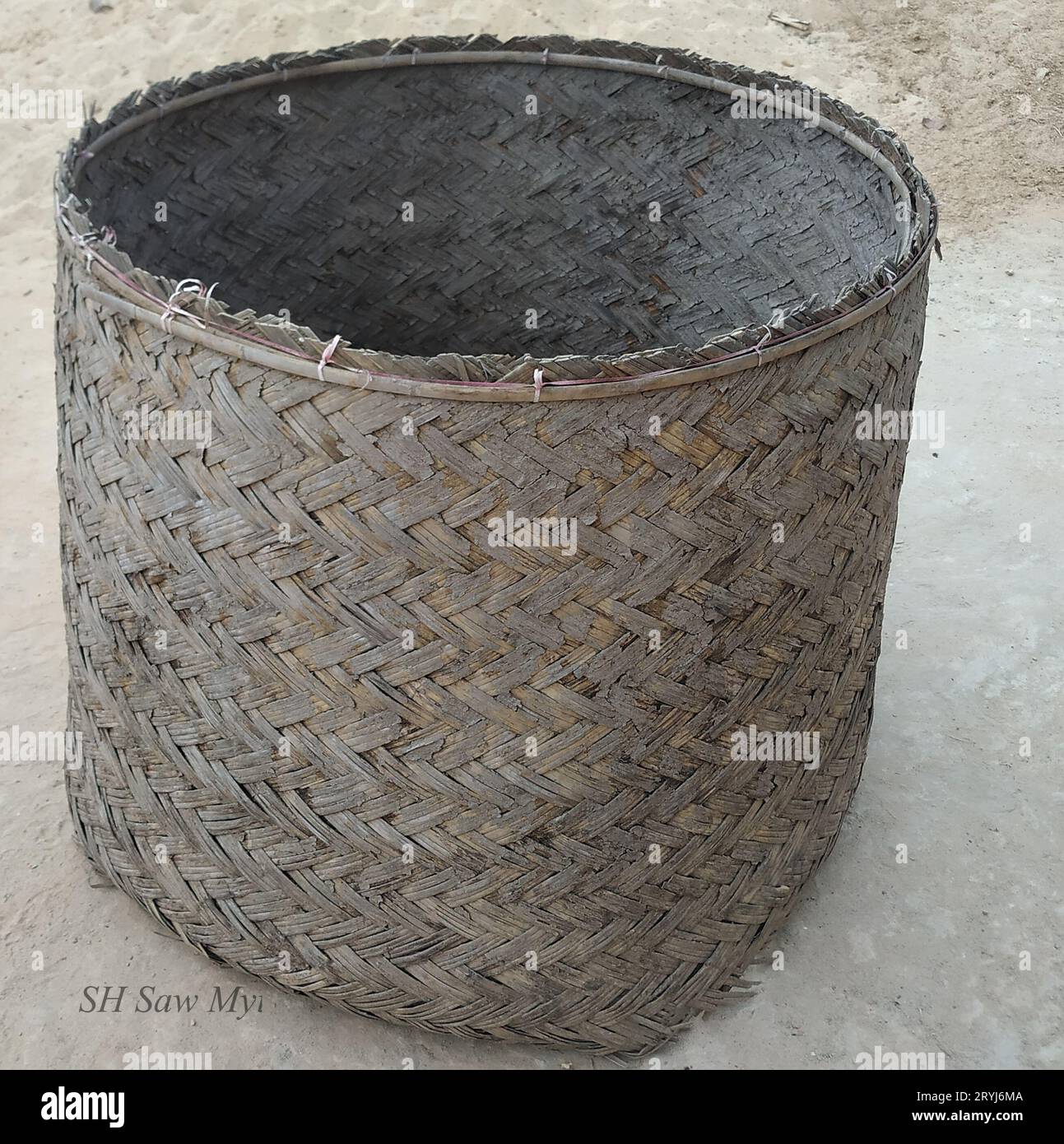 this is a bamboo rice and paddy storage Stock Photo - Alamy