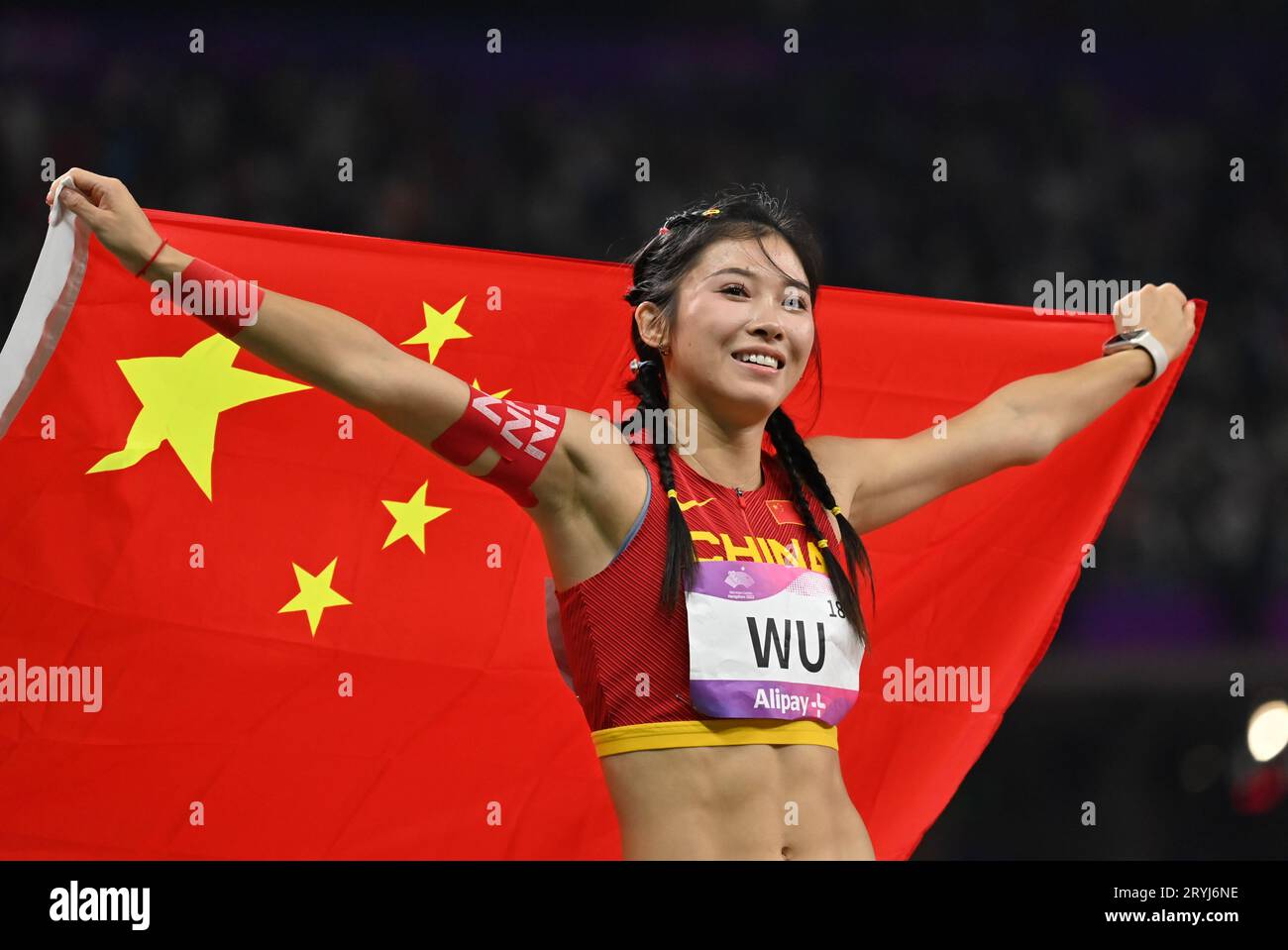 Hangzhou, China's Zhejiang Province. 1st Oct, 2023. Wu Yanni of China ...