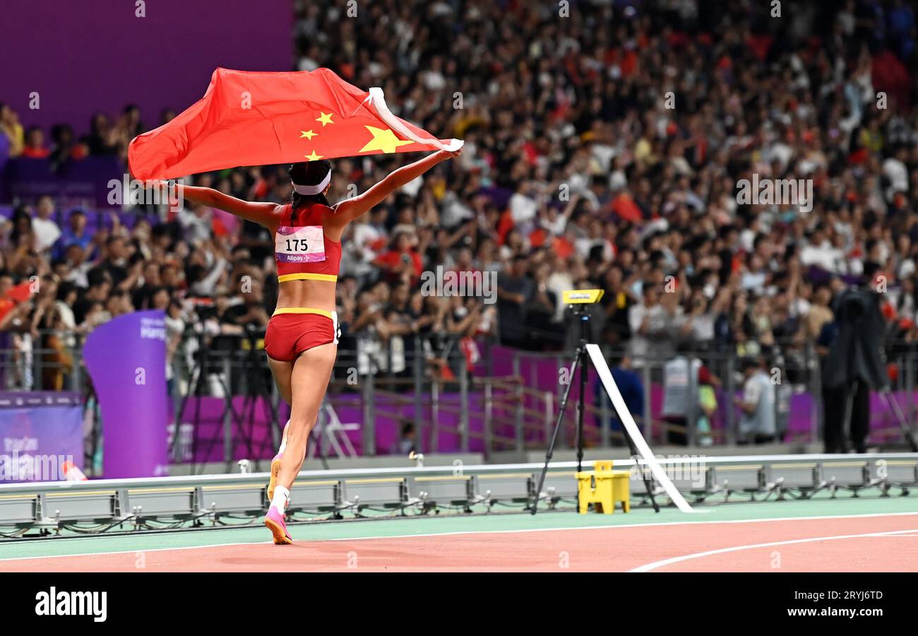 Hangzhou, China's Zhejiang Province. 1st Oct, 2023. Lin Yuwei of China ...