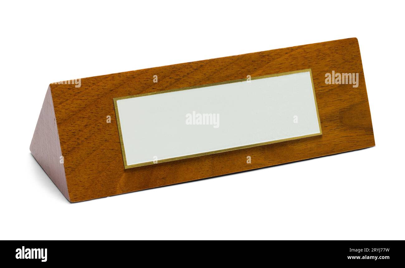 Blank Desk Name Plate