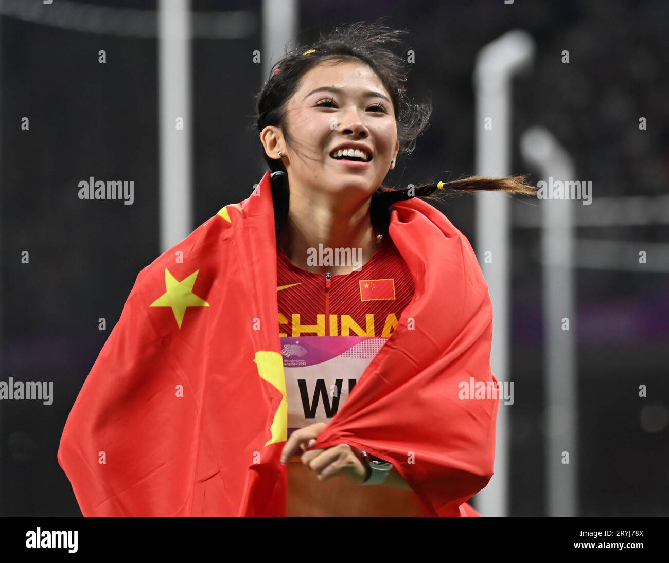 Hangzhou, China's Zhejiang Province. 1st Oct, 2023. Wu Yanni of China ...