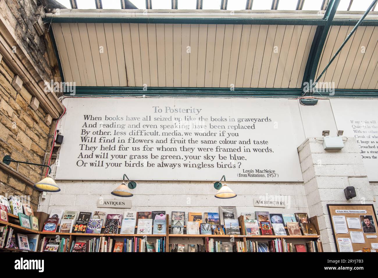 Barter Books in the former railway station at Alnwick, a town in ...