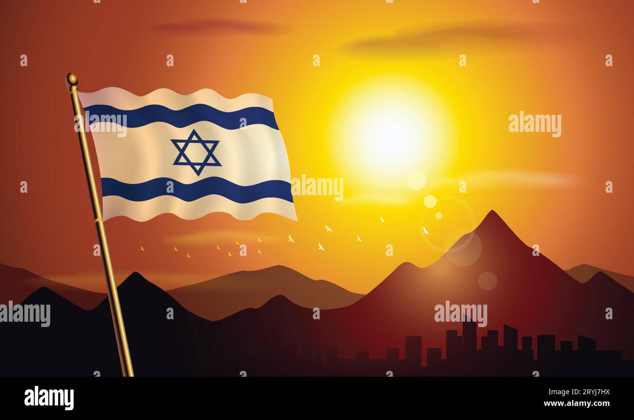 Israel flag blue Stock Vector Images - Alamy