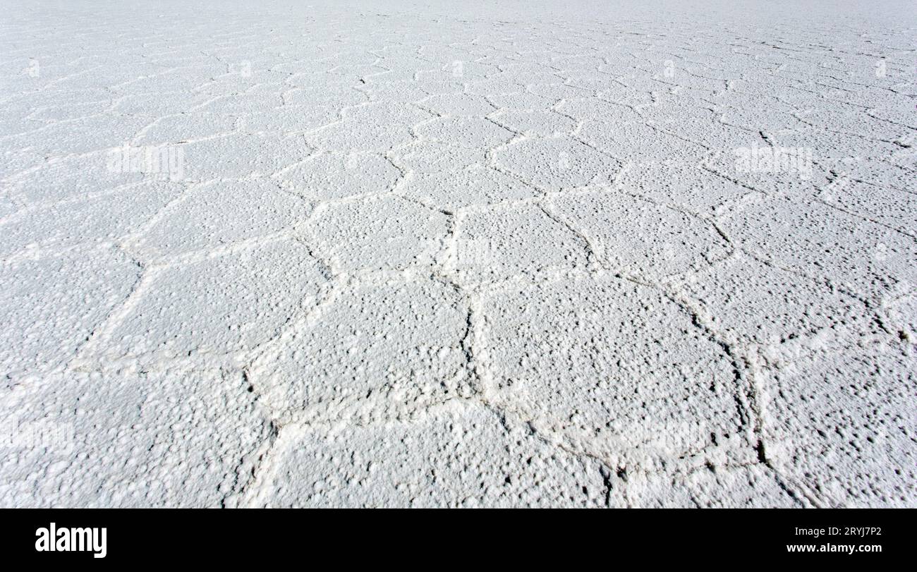 View of salt texture in Uyuni desert, Bolivia Stock Photo - Alamy