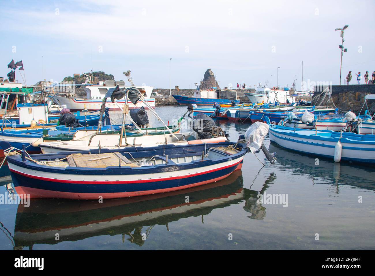 The village of Aci Trezza on cyclops riviera Stock Photo - Alamy