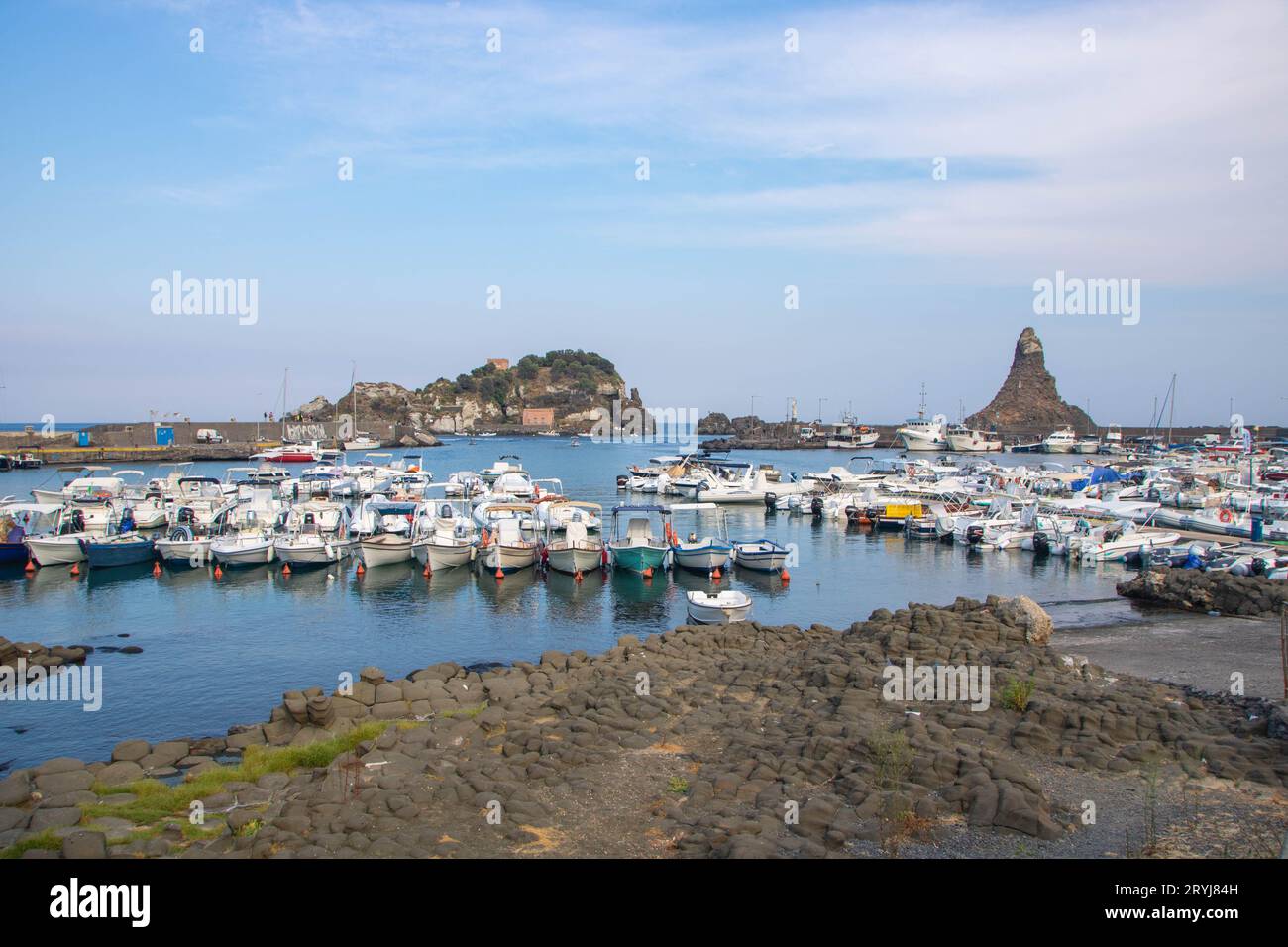 The village of Aci Trezza on cyclops riviera Stock Photo - Alamy