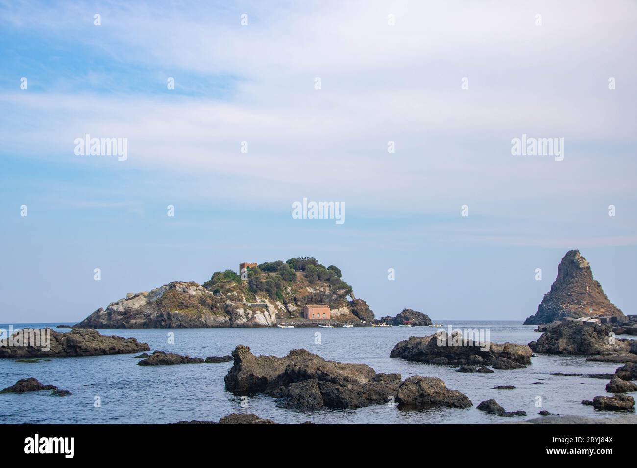 The village of Aci Trezza on cyclops riviera Stock Photo - Alamy