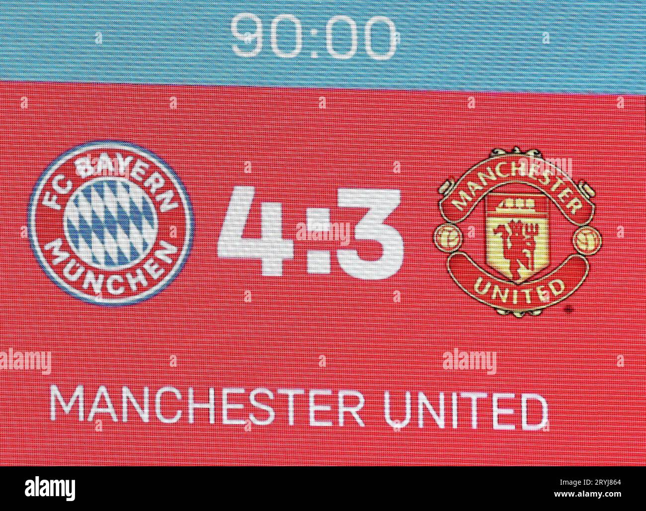2023 champions league final scoreboard hi-res stock photography and ...