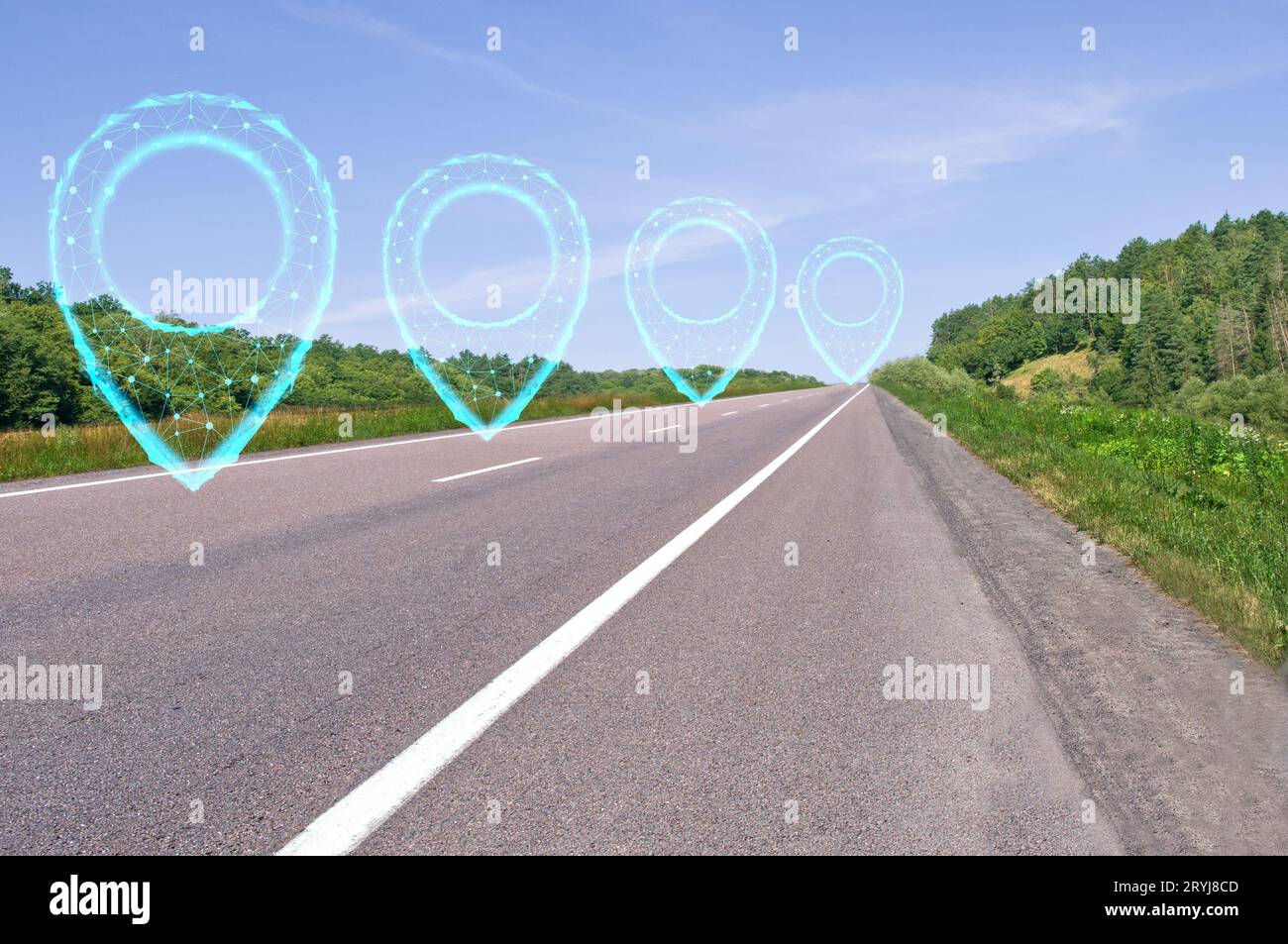 Car polygonal map hi-res stock photography and images - Alamy