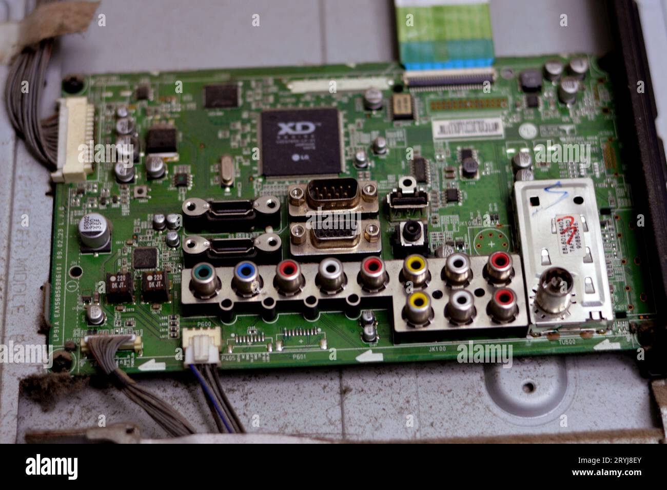 Cairo, Egypt, September 26 2023: interior of LCD TV Television main ...