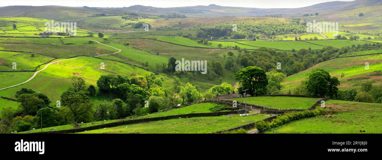 The River Dane valley near Knar village, Cheshire, England, UK Stock ...