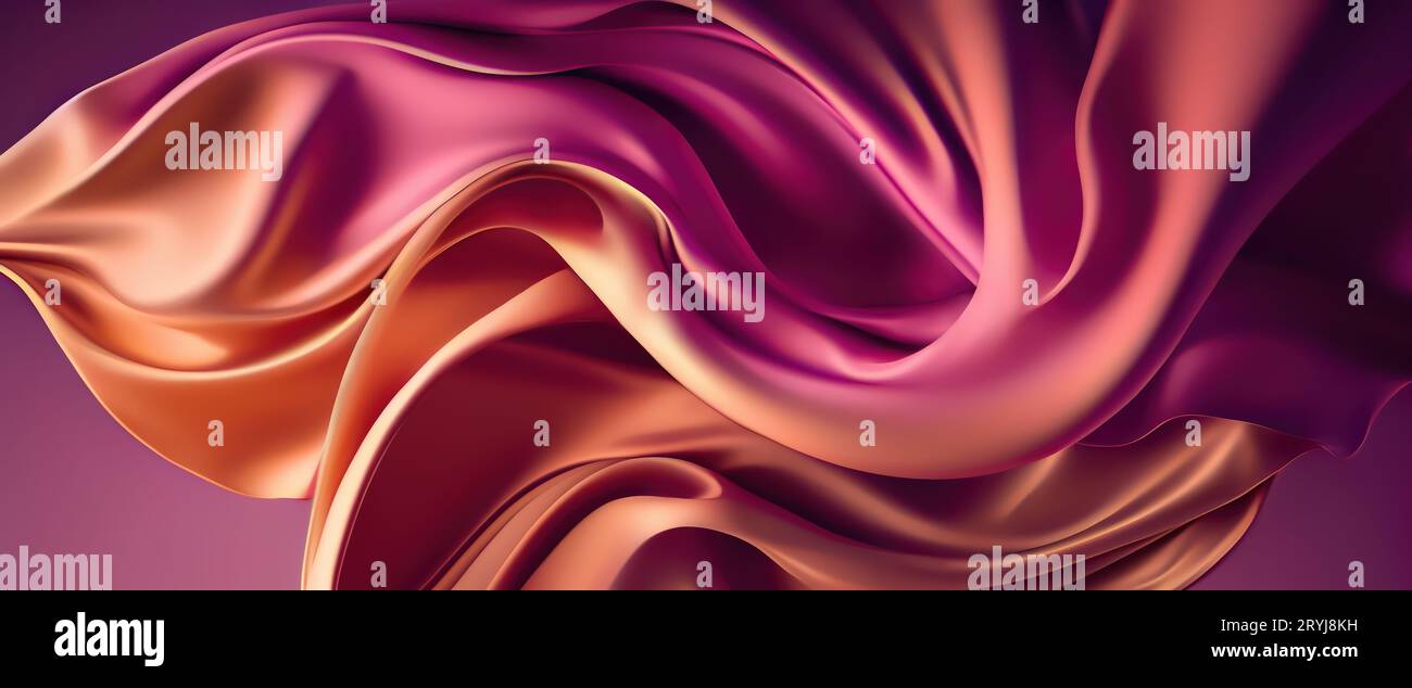 Gold and Pink Gradient Silk Fabric Stock Photo - Alamy