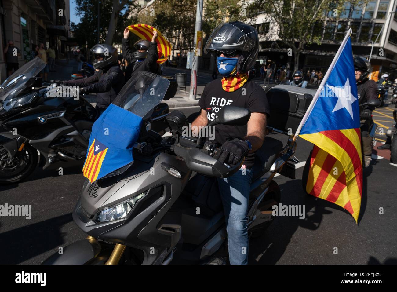 Barcelona spain october 2023 demonstration hi-res stock photography and ...