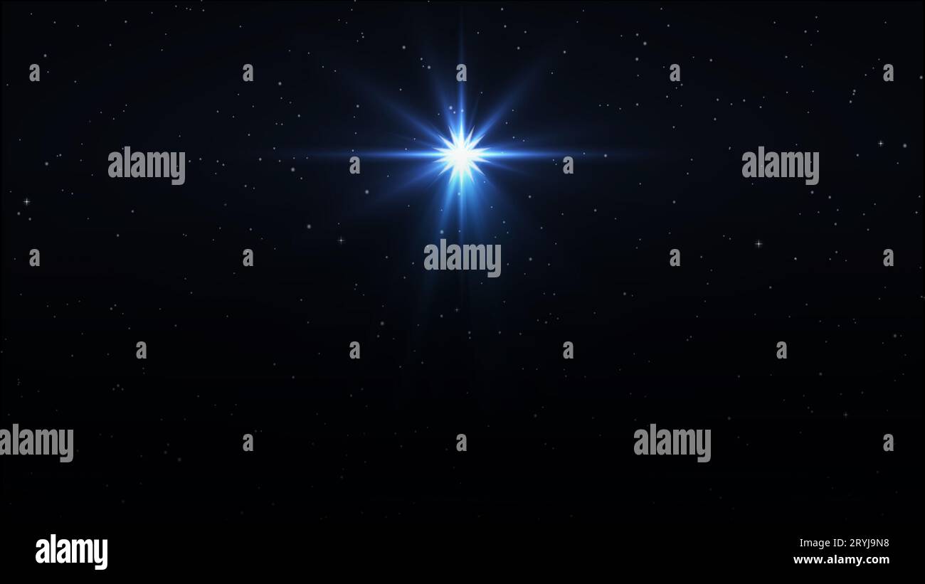 Star of Jesus with rays of light. Christmas star of the Nativity of ...