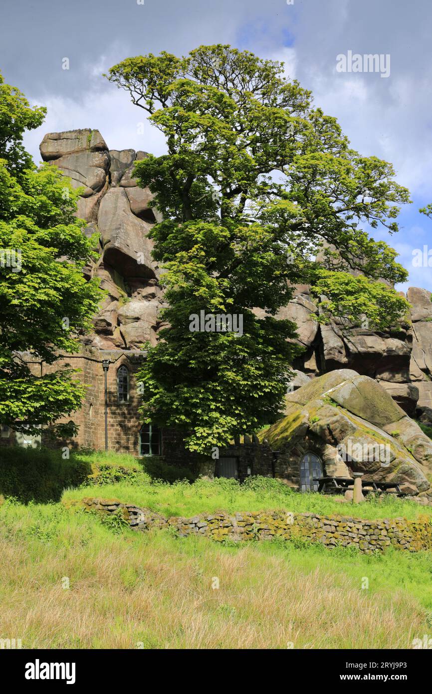 The Rock Hall cottage, the Roaches Rocks, near Leek town, Staffordshire ...