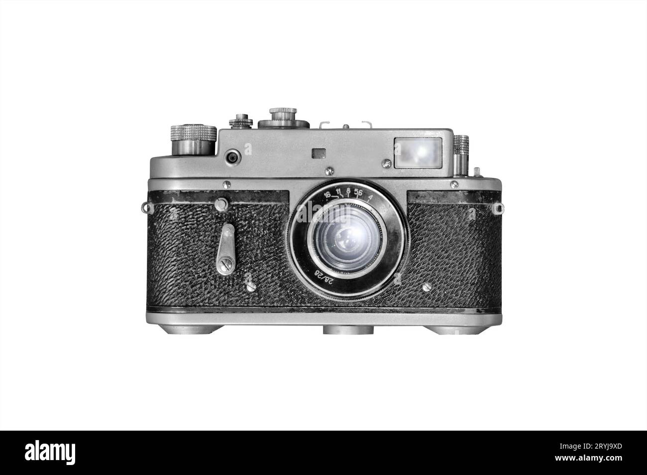 Retro camera isolated on white background Stock Photo - Alamy