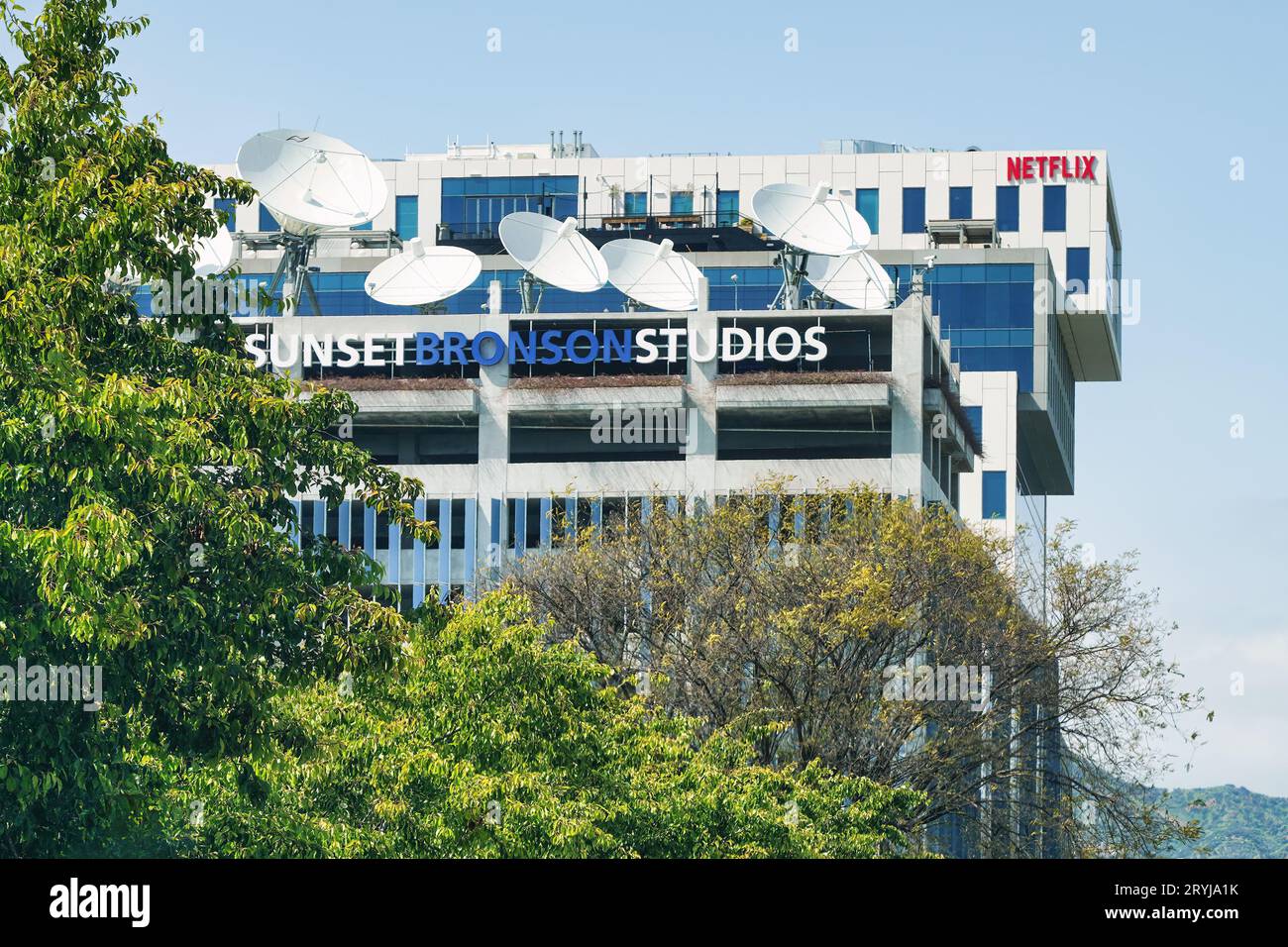 Netflix on Sunset Boulevard in Hollywood Los Angeles USA next to Sunset ...