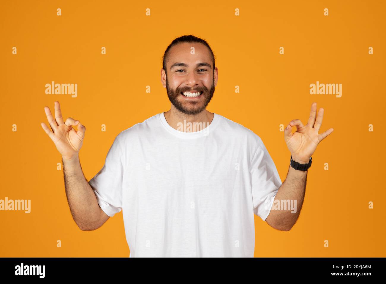 Positive guy making exercises hi-res stock photography and images - Alamy