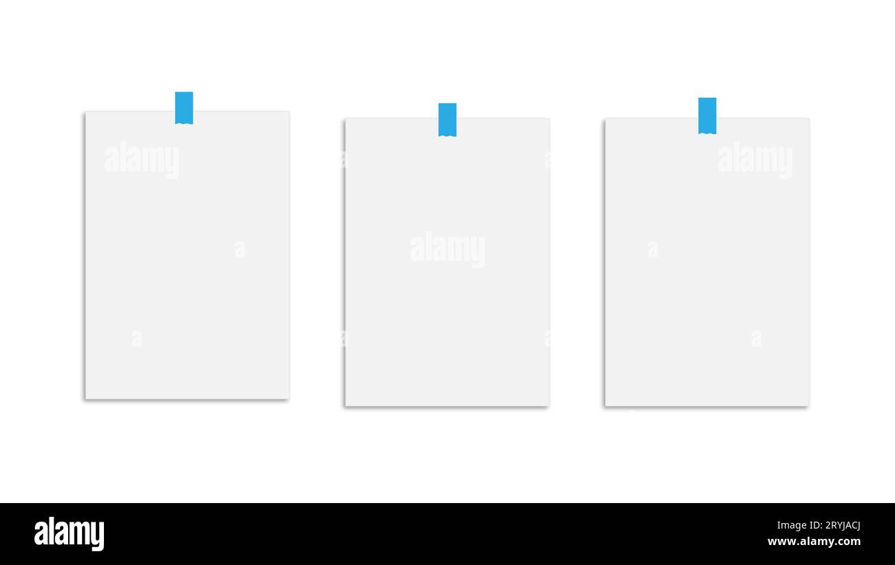 Hanging paper on a white wall can be used in presentations and ...