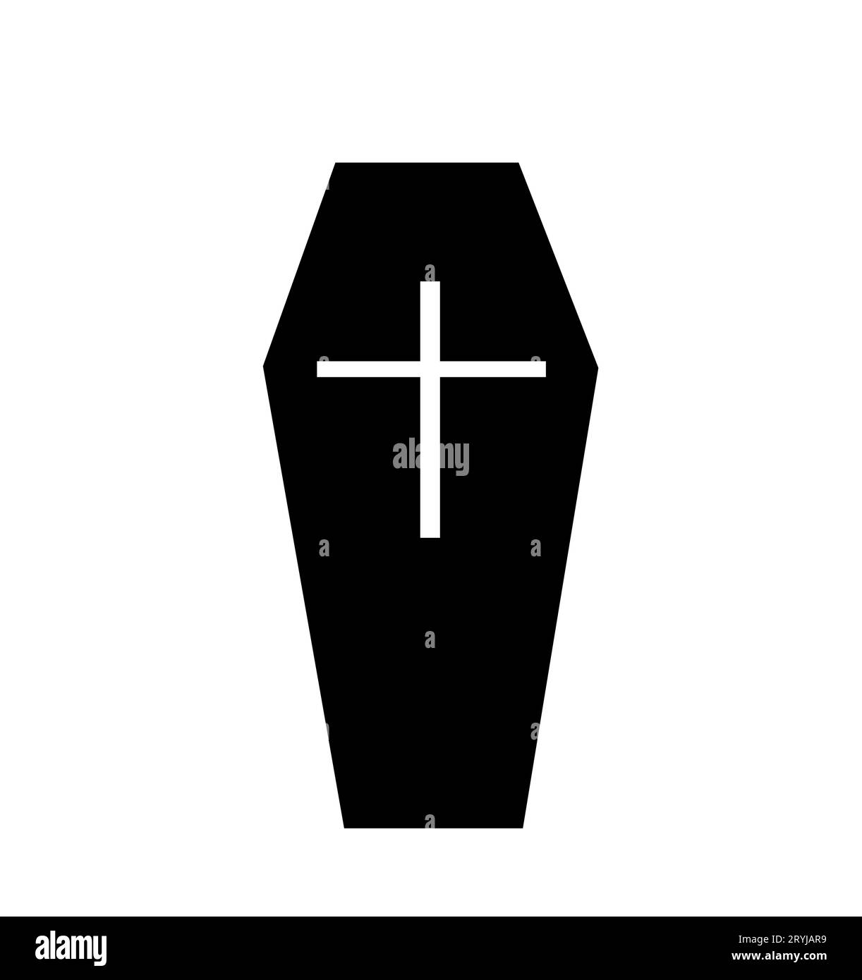 Coffin icon simple silhouette flat style vector illustration Stock ...