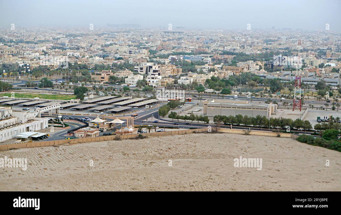 Kuwait city panorama cityscape hot summer day Stock Photo - Alamy