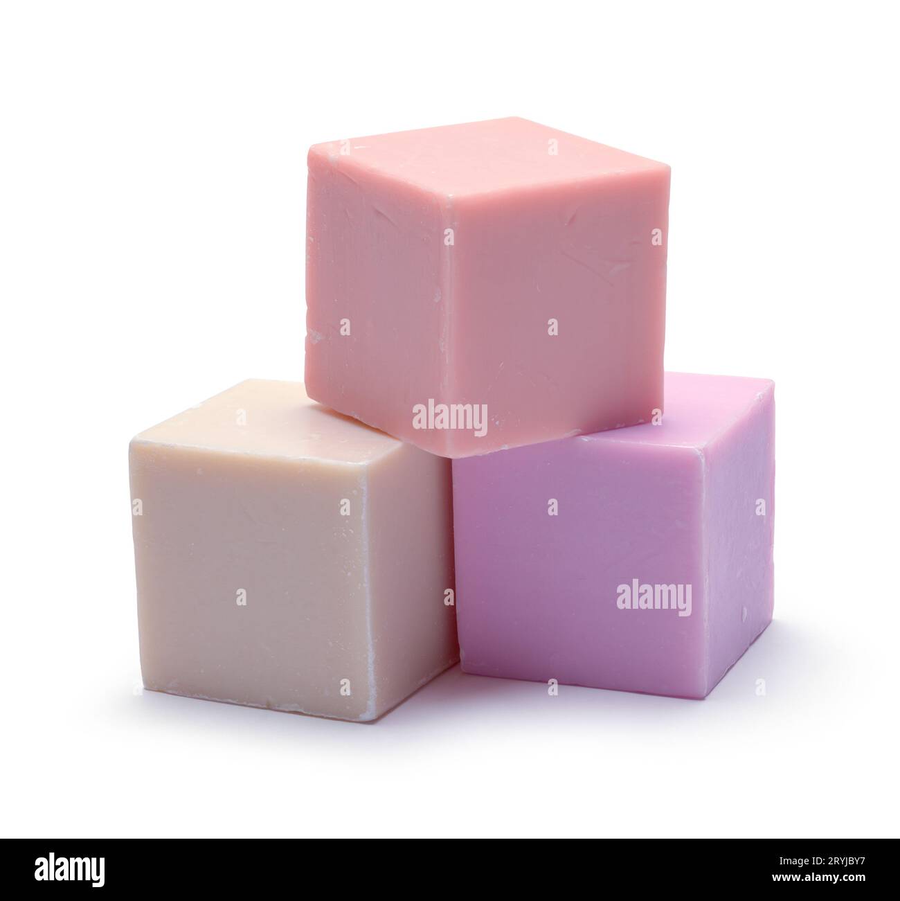 Three Soap Blocks Cut Out on White Stock Photo - Alamy