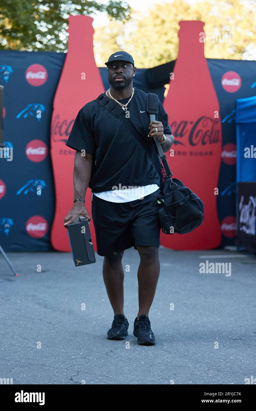 Carolina Panthers linebacker Justin Houston arrives at Bank of America ...