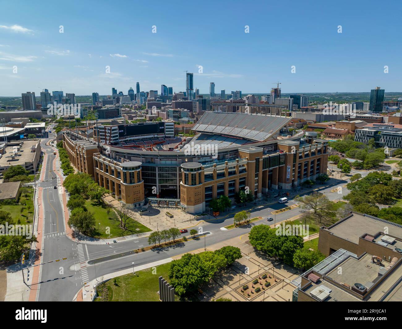Aerial Views Darrell K Royal Memorial Stadium Stock Photo - Alamy
