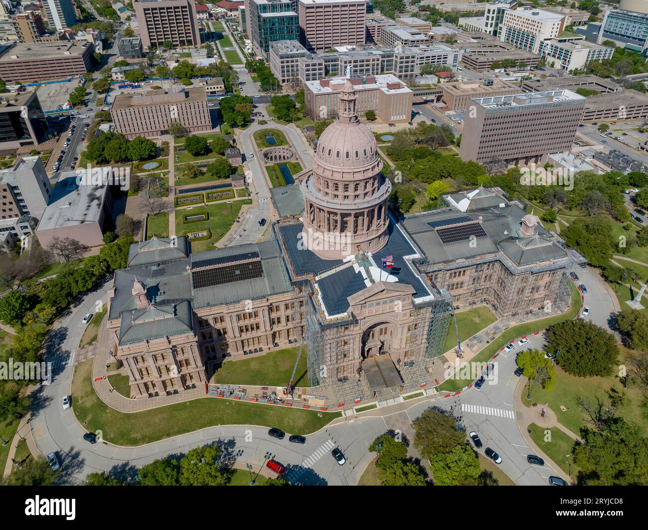 Aerial View Of The Texas State Capitol In Austin Texas Stock Photo - Alamy