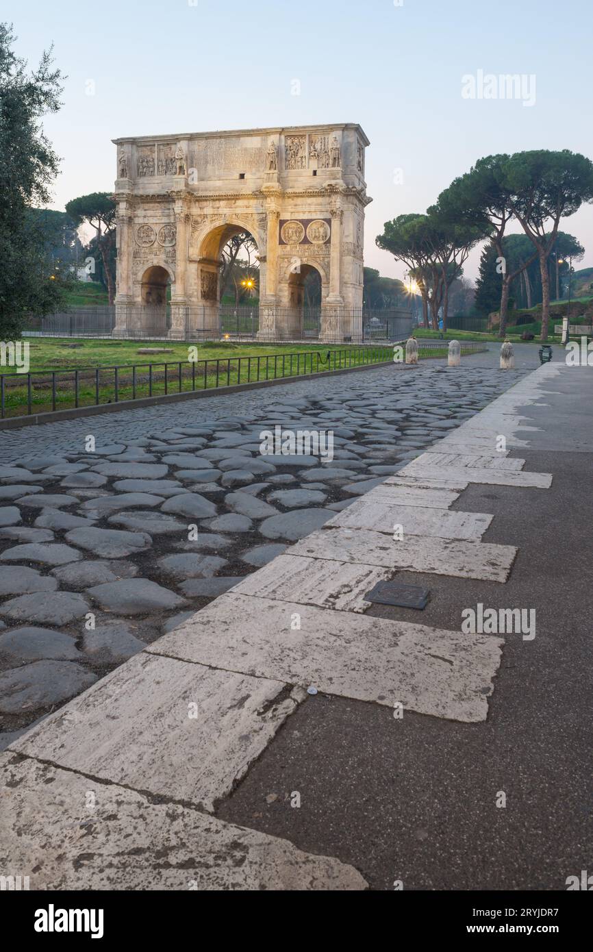 The Arch of Constantine is a triumphal arch in Rome, situated between ...