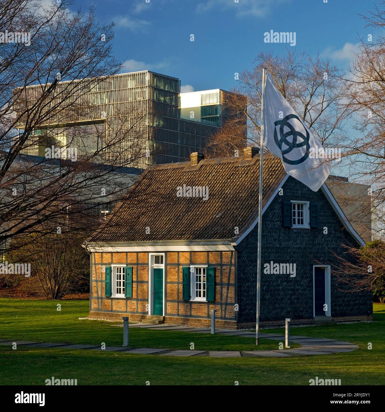The Krupp parent company in front of the ThyssenKrupp headquarters ...