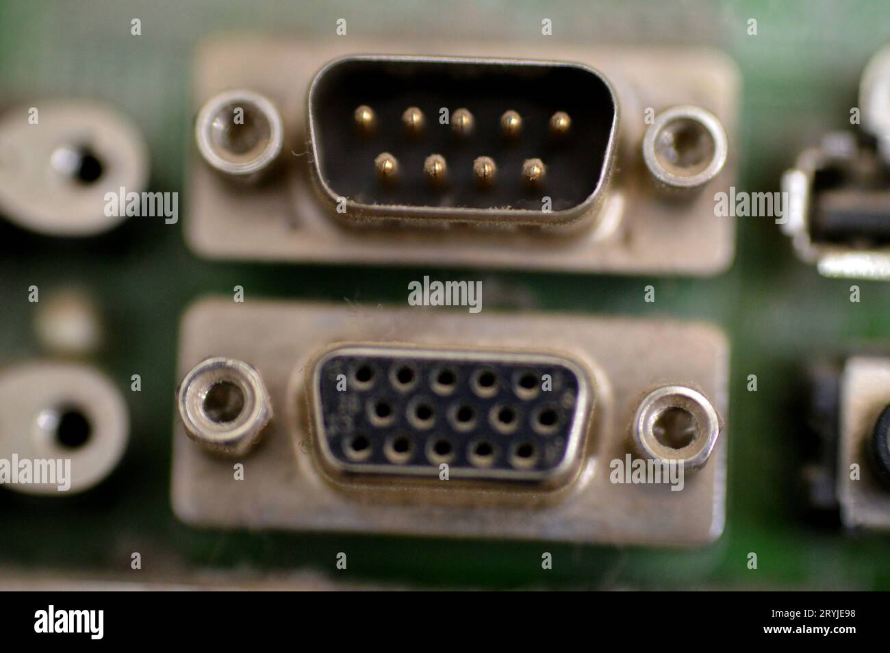 interior of LCD TV Television main board power circuit, wires ...