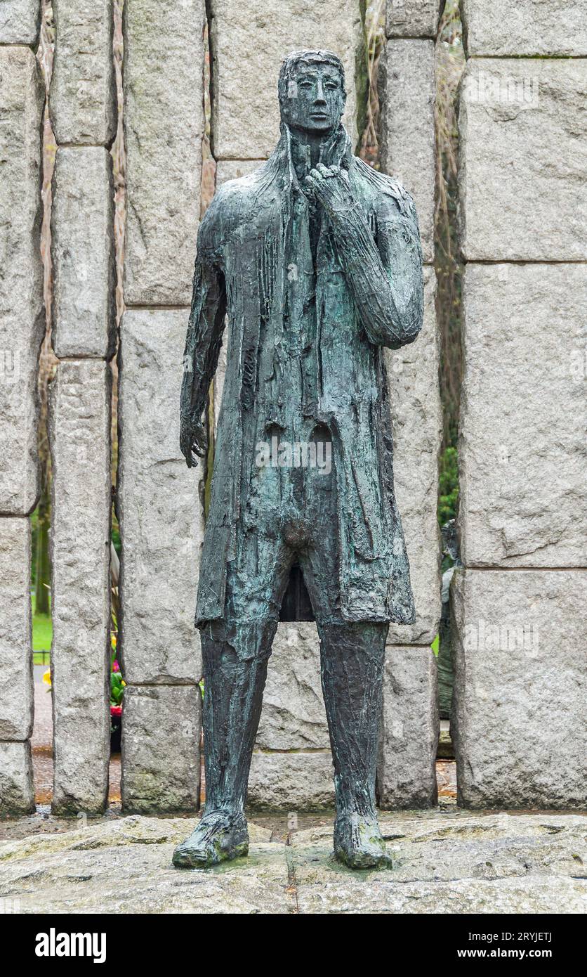 Ireland Dublin St. Stephens Green bronze statue of Wolfe Tone 1763 - 1798, Irish revolutionary ...