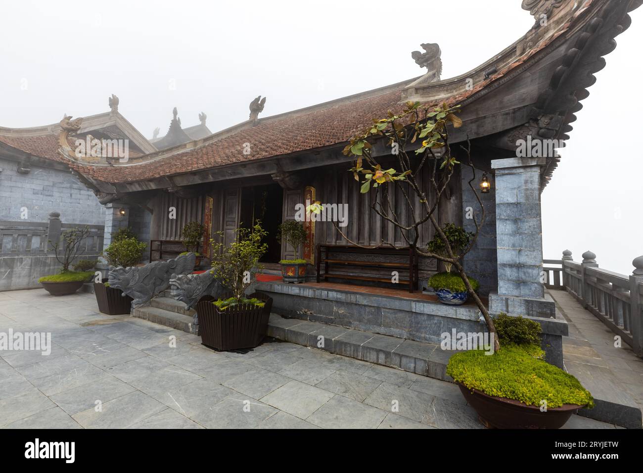 The Buddhist Temple at the Fansipan at Sapa in Vietnam Stock Photo - Alamy