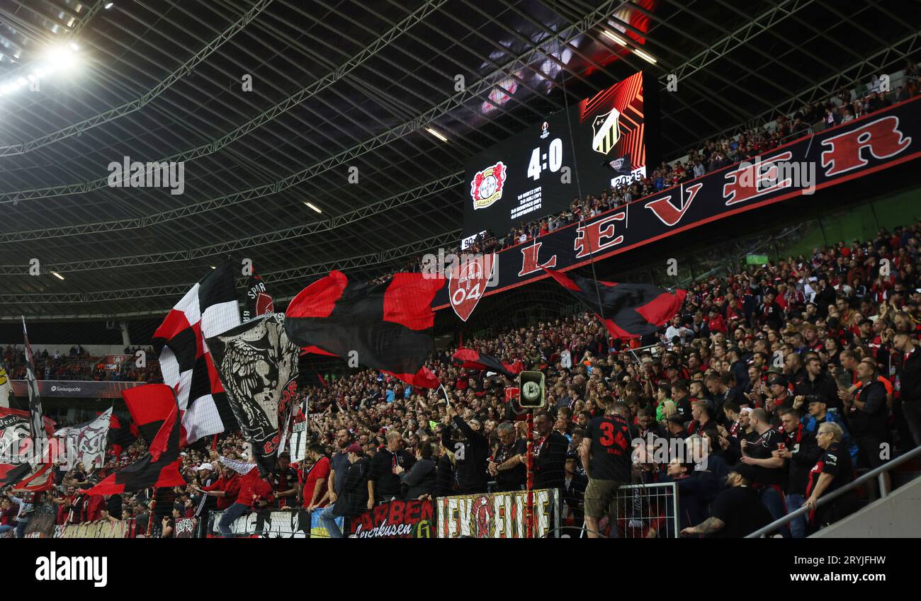 Leverkusen, Deutschland. 21st Sep, 2023. firo: 09/21/2023, soccer ...