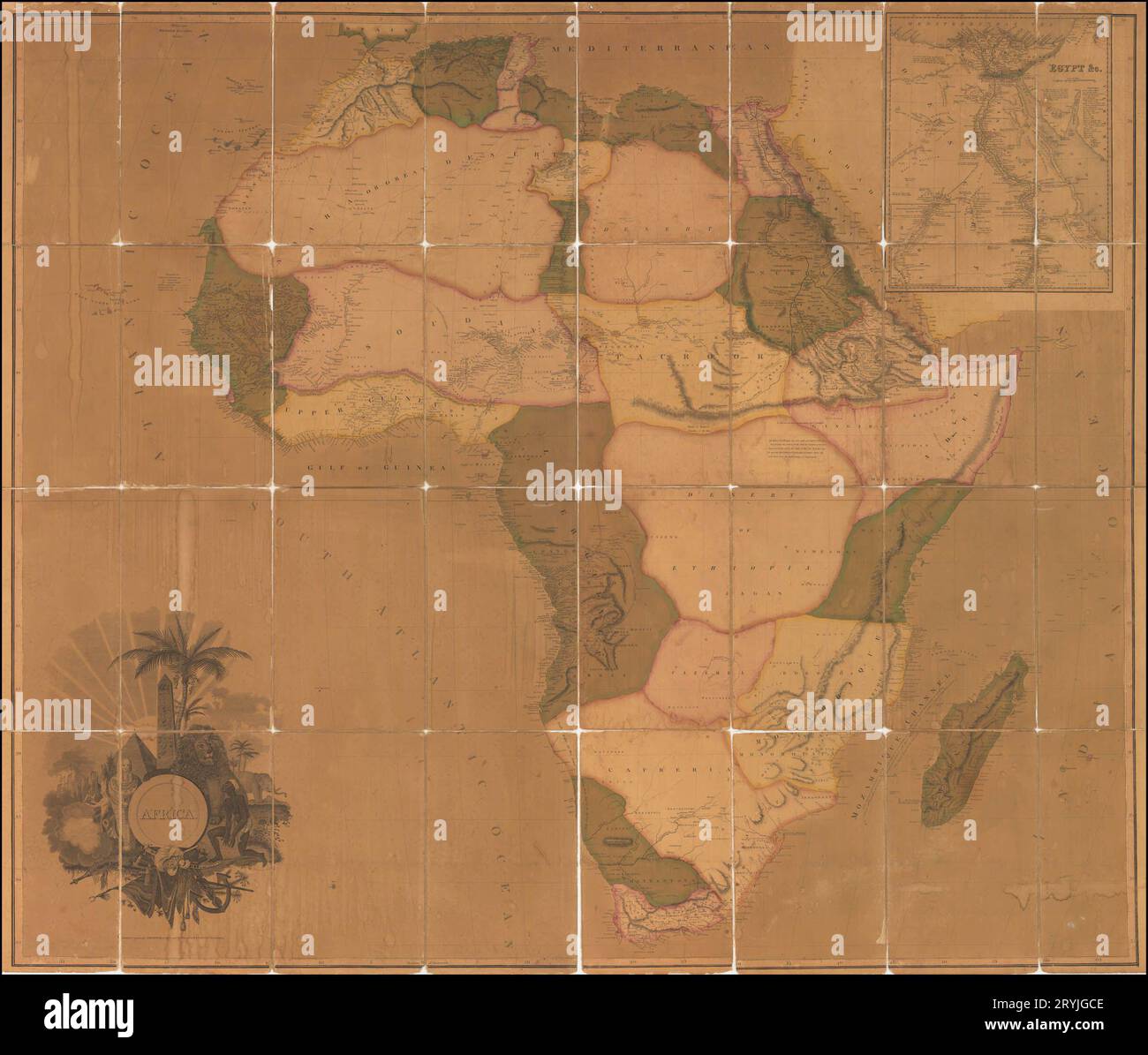 1802 map of Africa by Aaron Arrowsmith, published by H.S. Tanner in ...