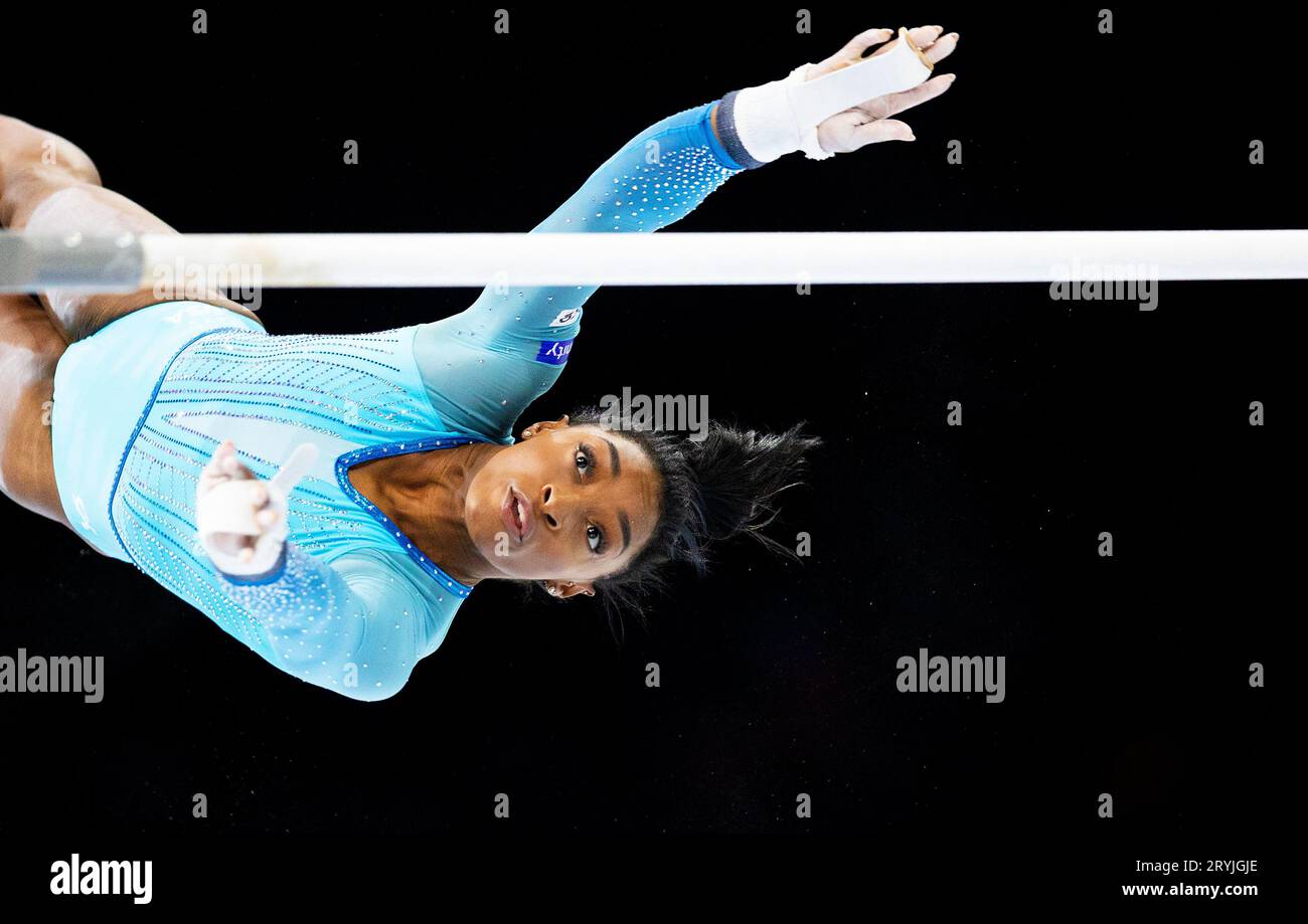 ANTWERP - American gymnast Simone Biles in action on the XXX event ...