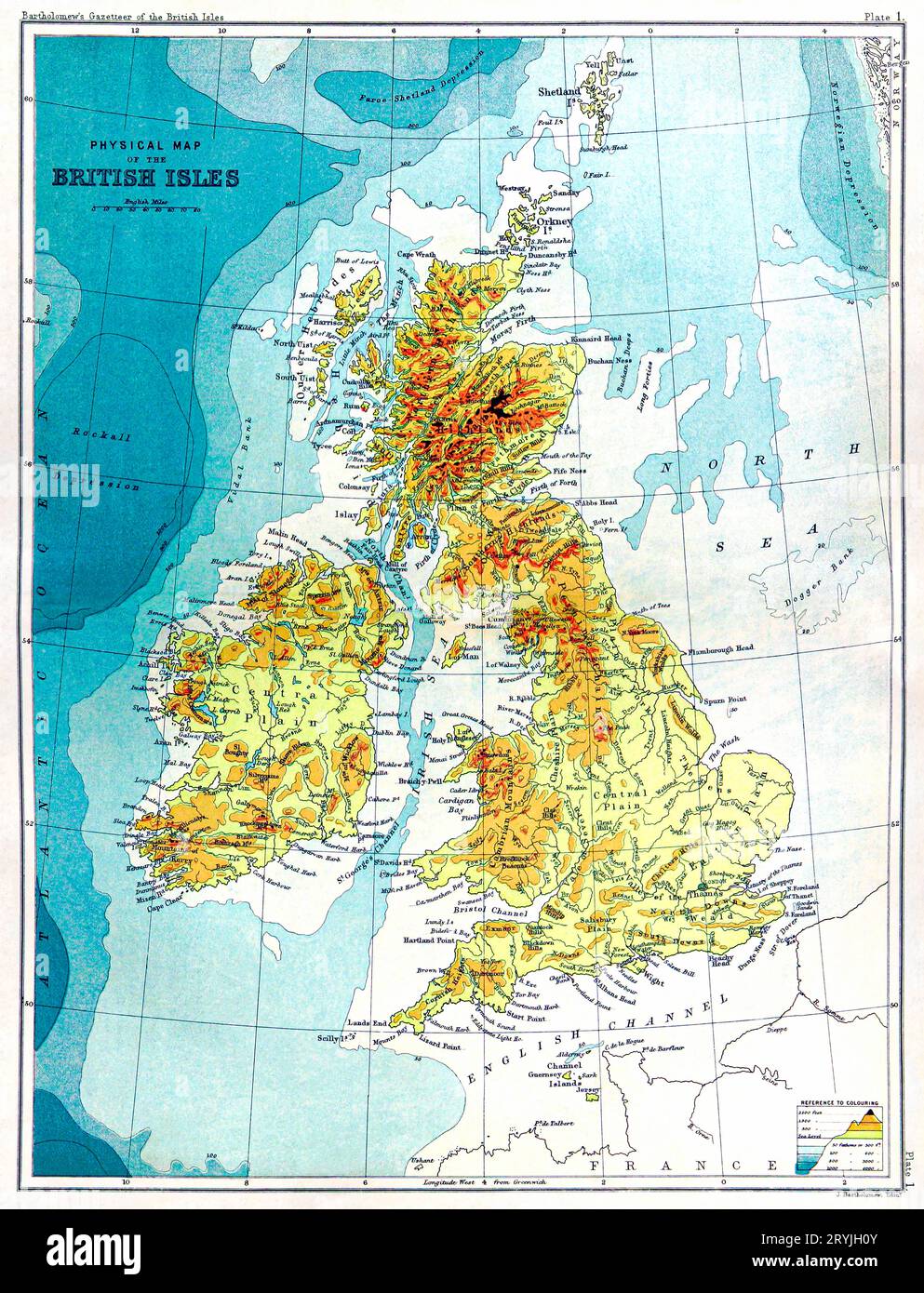 British isles map illustration hi-res stock photography and images - Alamy
