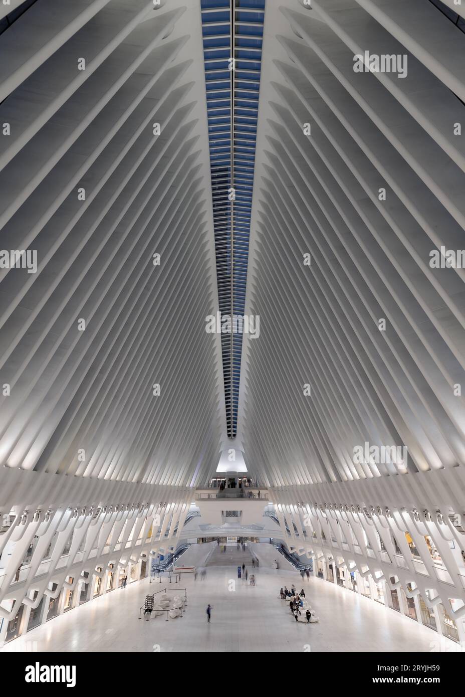 Unique view about the Oculus building in Lower Manhattan New Yourk city ...