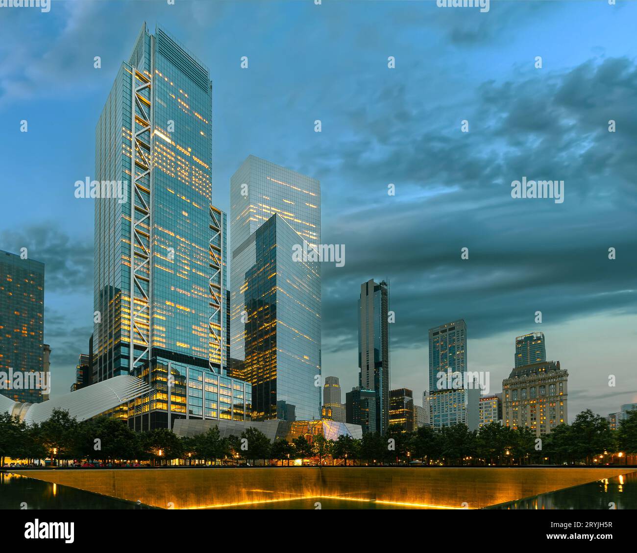 Unique view about the 9/11 memorial place and museum in Newy York city ...