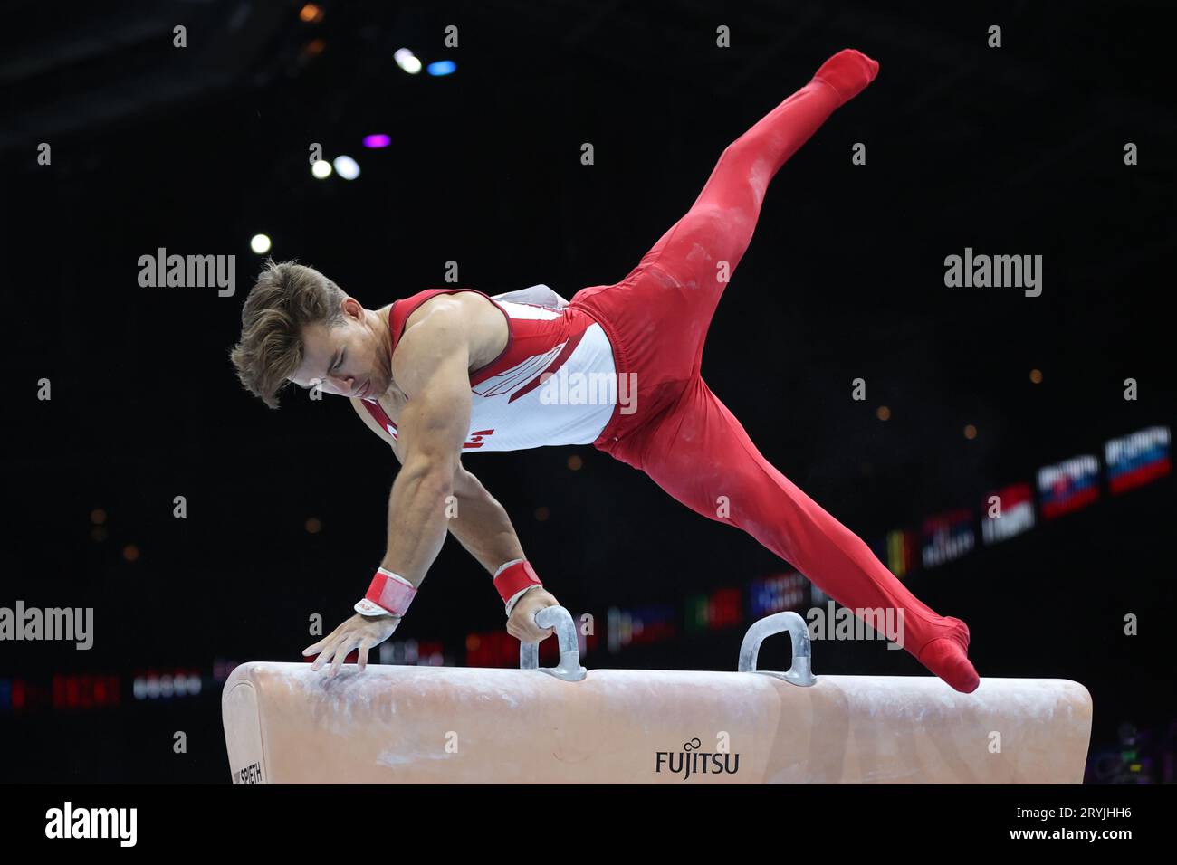 Antwerp, Belgium. 1st Oct, 2023. Emard William of Canada competes ...