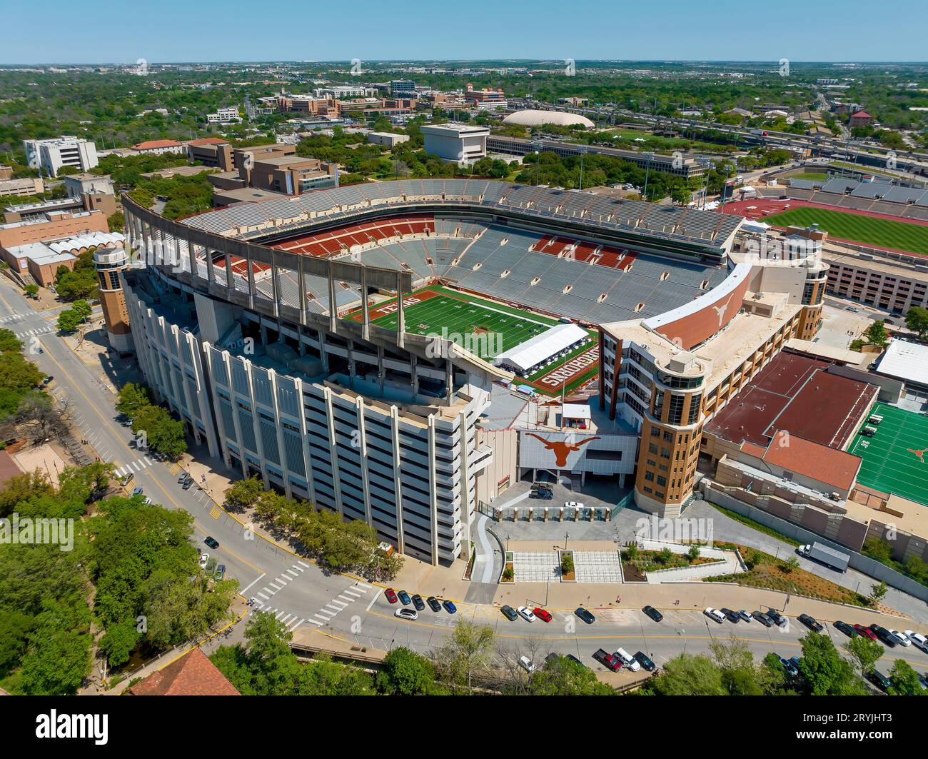 Aerial Views Darrell K Royal Memorial Stadium Stock Photo - Alamy